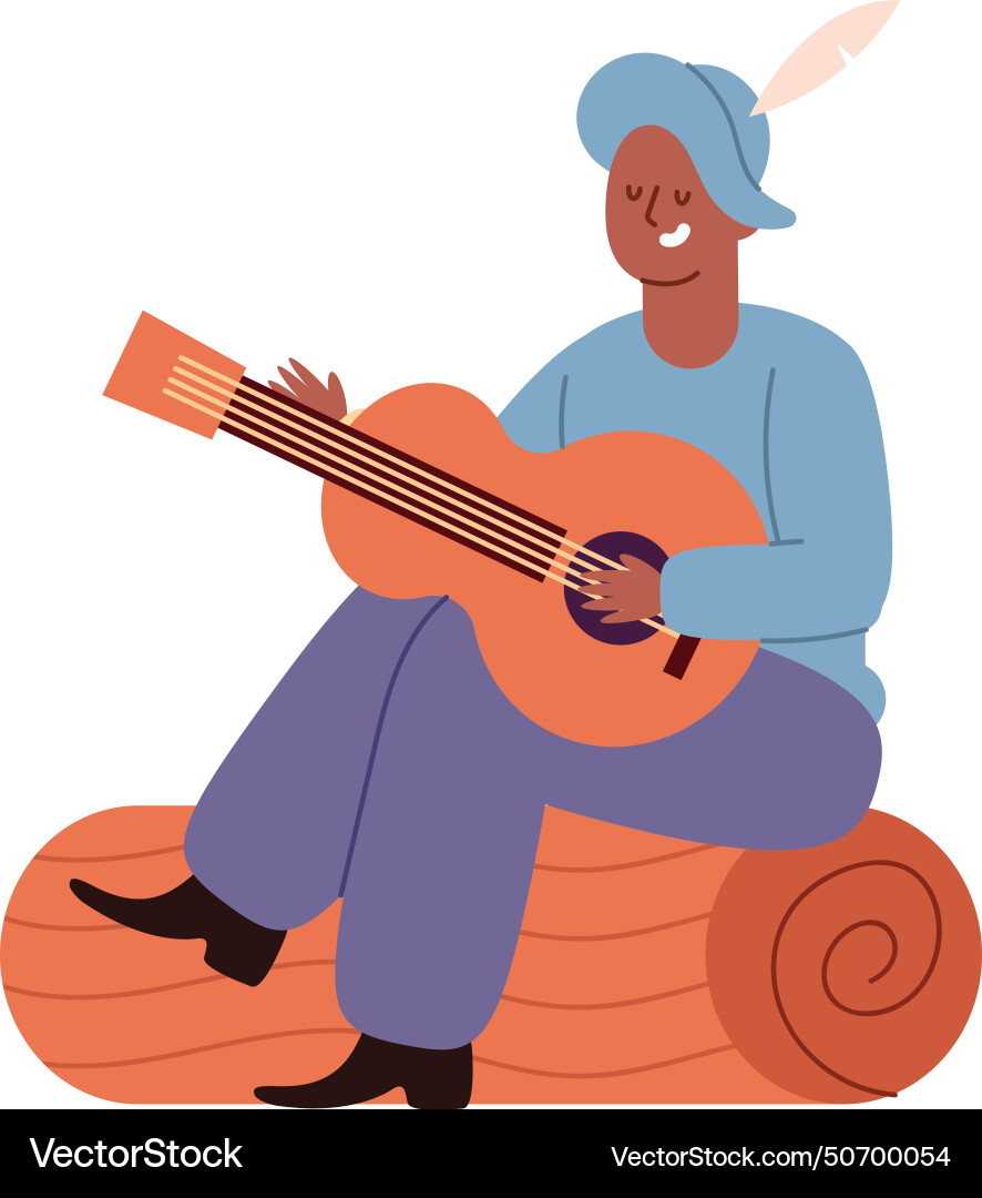 Poet man character Royalty Free Vector Image - VectorStock