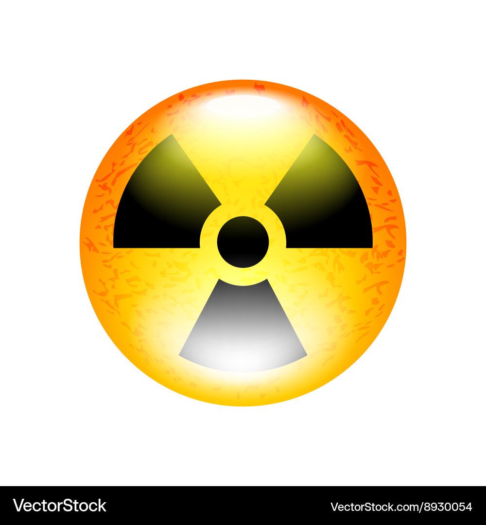 Radioactive symbol isolated on white Royalty Free Vector