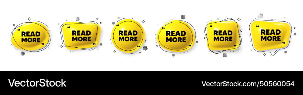 Read more symbol navigation sign speech bubble Vector Image