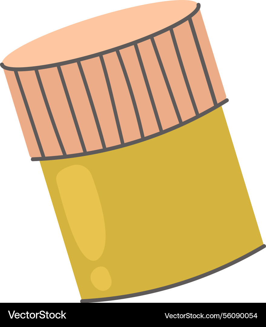 Simple cylindrical container drawing Royalty Free Vector