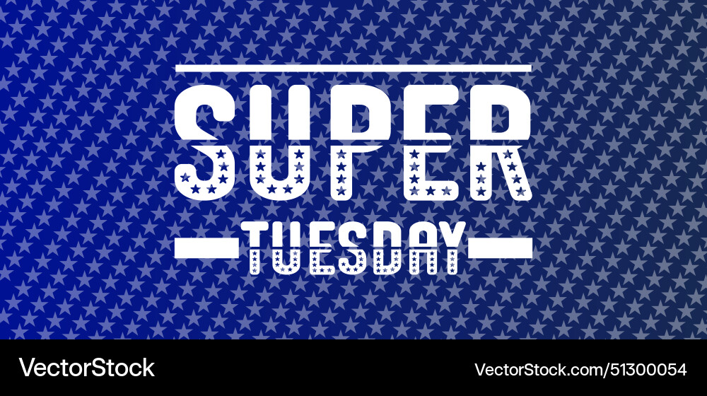 Sketch super tuesday stylish text design Vector Image