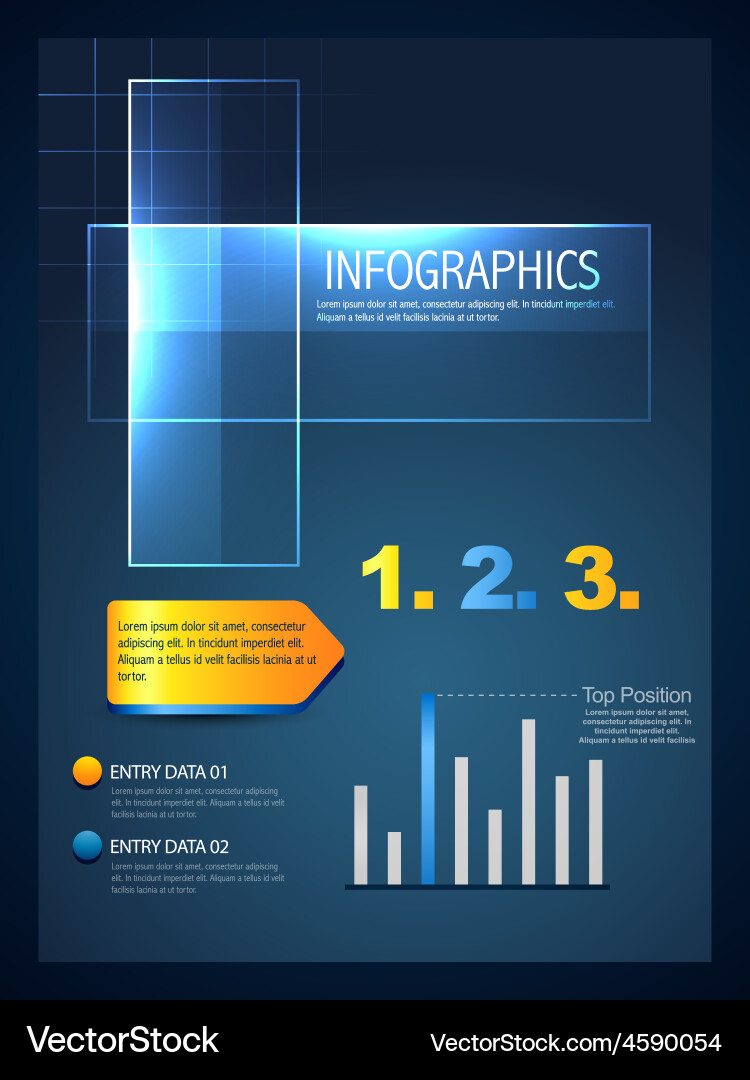 Stylish infographic template Royalty Free Vector Image