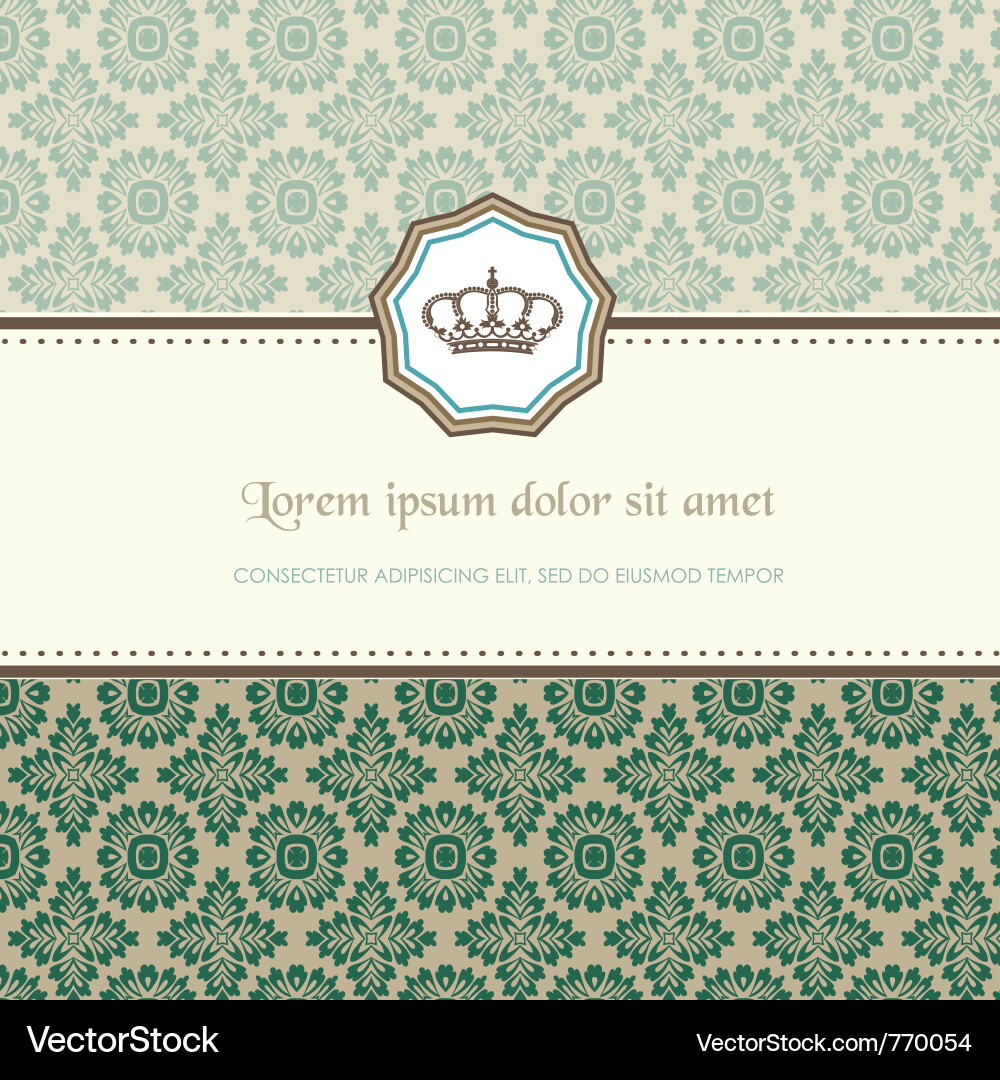 Vintage card Royalty Free Vector Image - VectorStock