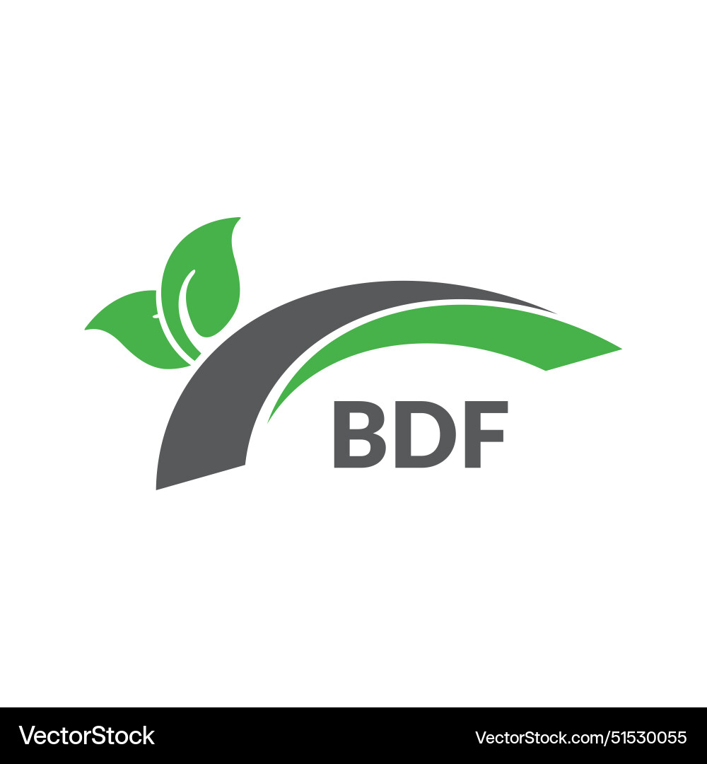 Bdf letter logo design on white background Vector Image