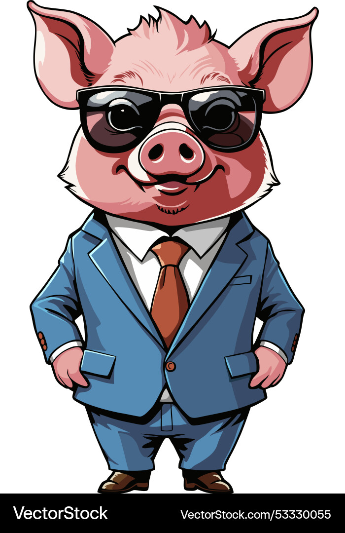 Cute Pig Glasses Vector Images (over 620)