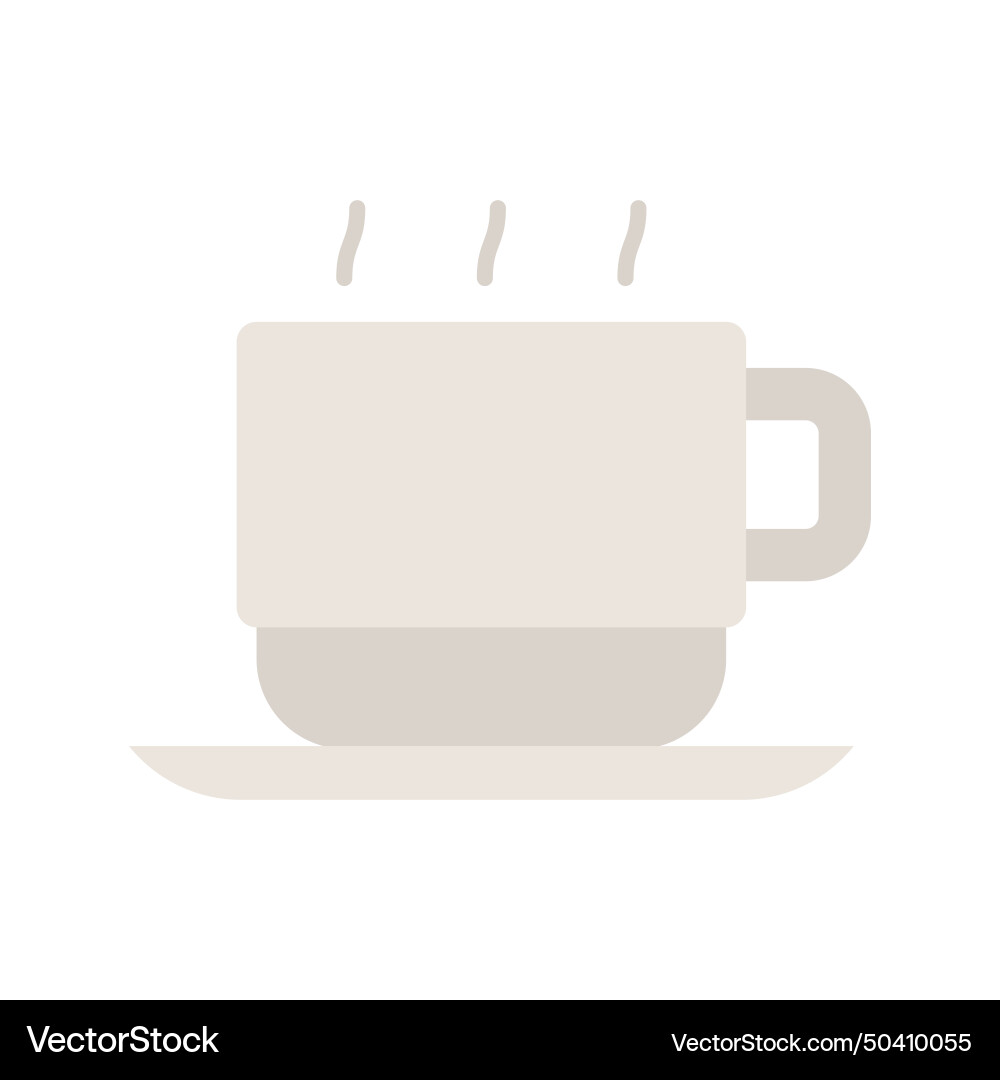 Coffee cup icon of hot cafe Royalty Free Vector Image