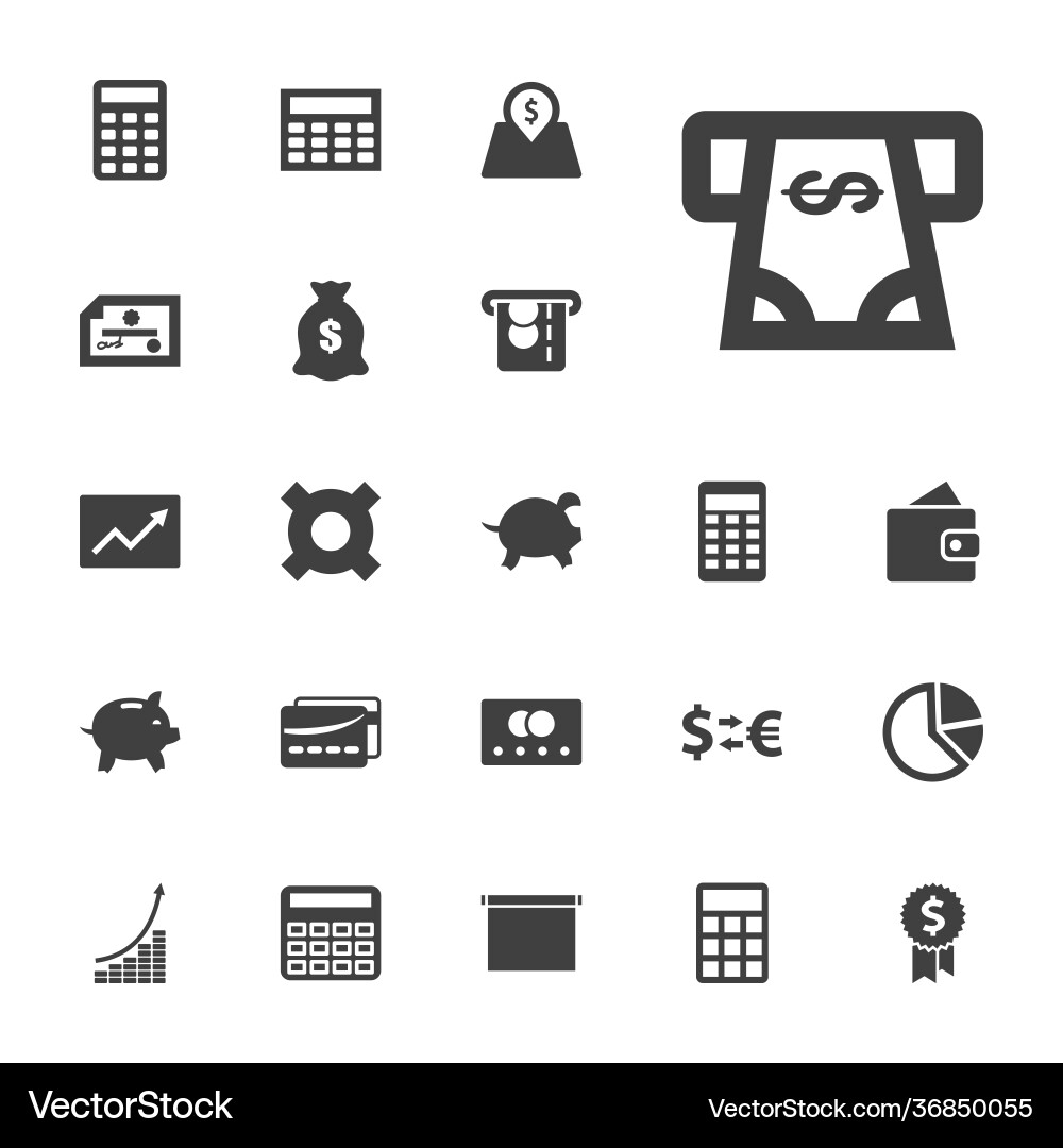 Economy icons Royalty Free Vector Image - VectorStock