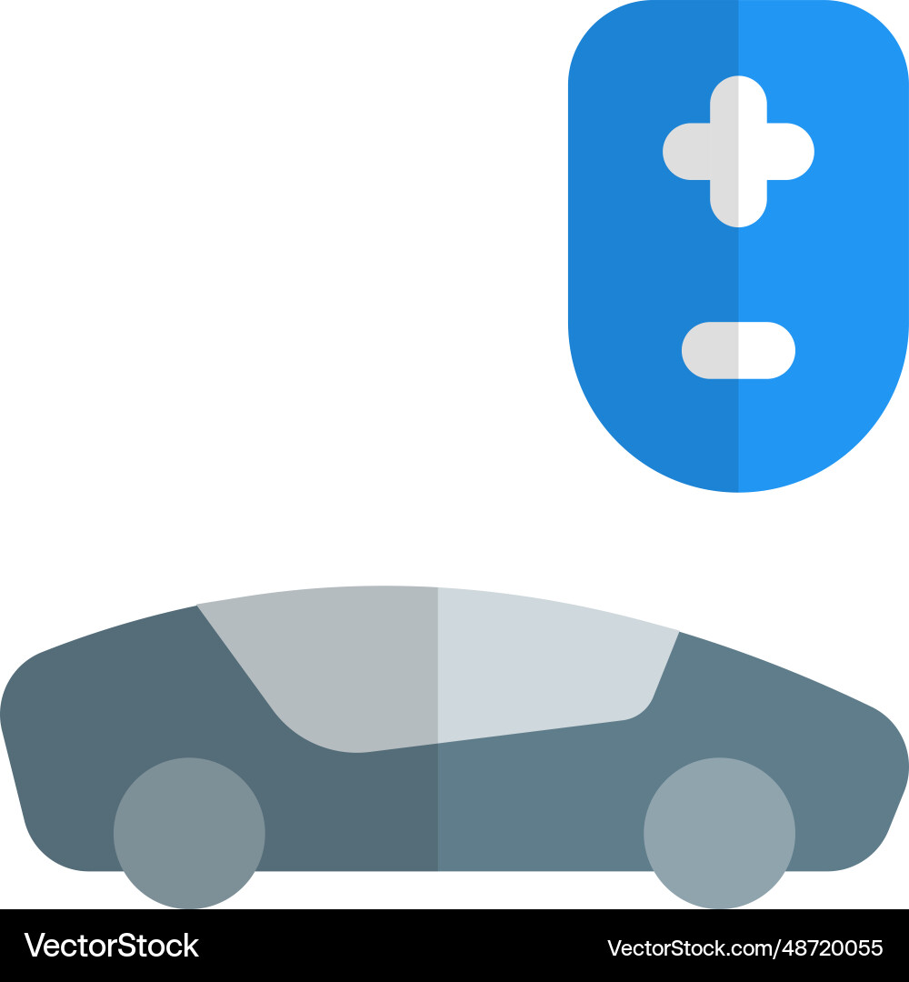 Ev car with volume isolated on white background Vector Image