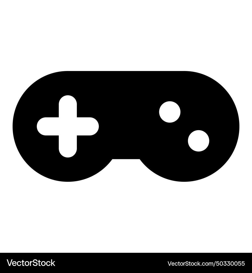 Gamepad flat icon isolated on white background Vector Image