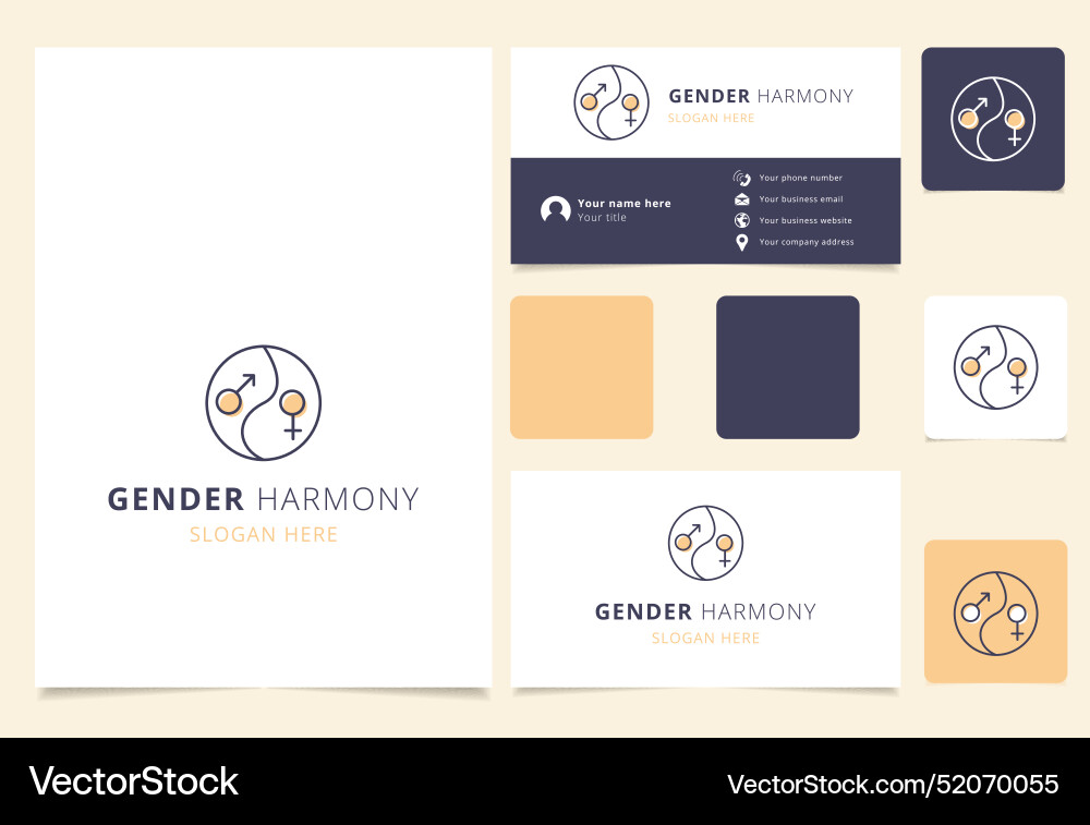 Gender harmony symbol representing equality Vector Image