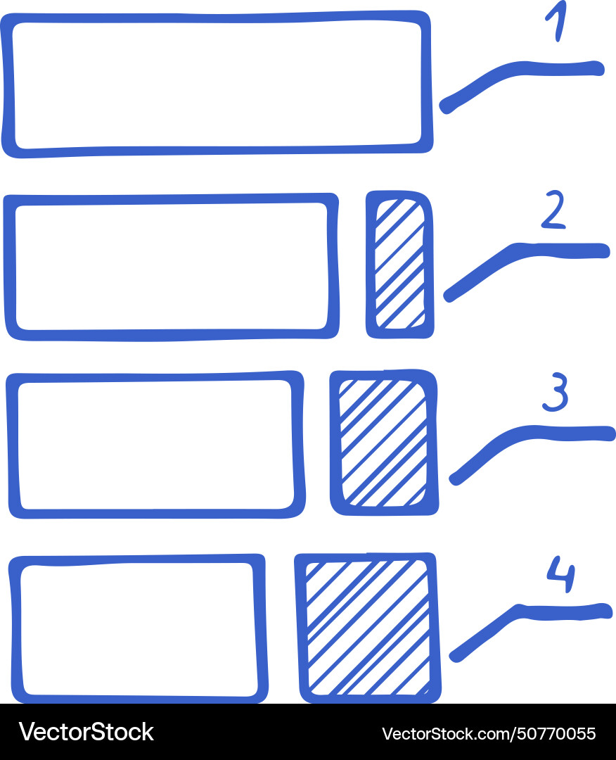 Infographic data doodle hand drawn business Vector Image