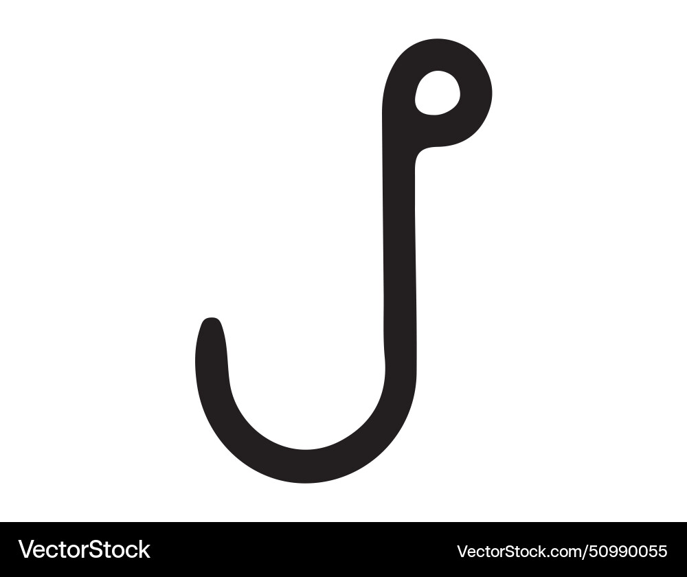Lifting hook silhouette art Royalty Free Vector Image