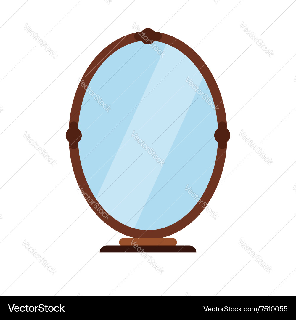 Mirror flat icon Royalty Free Vector Image - VectorStock