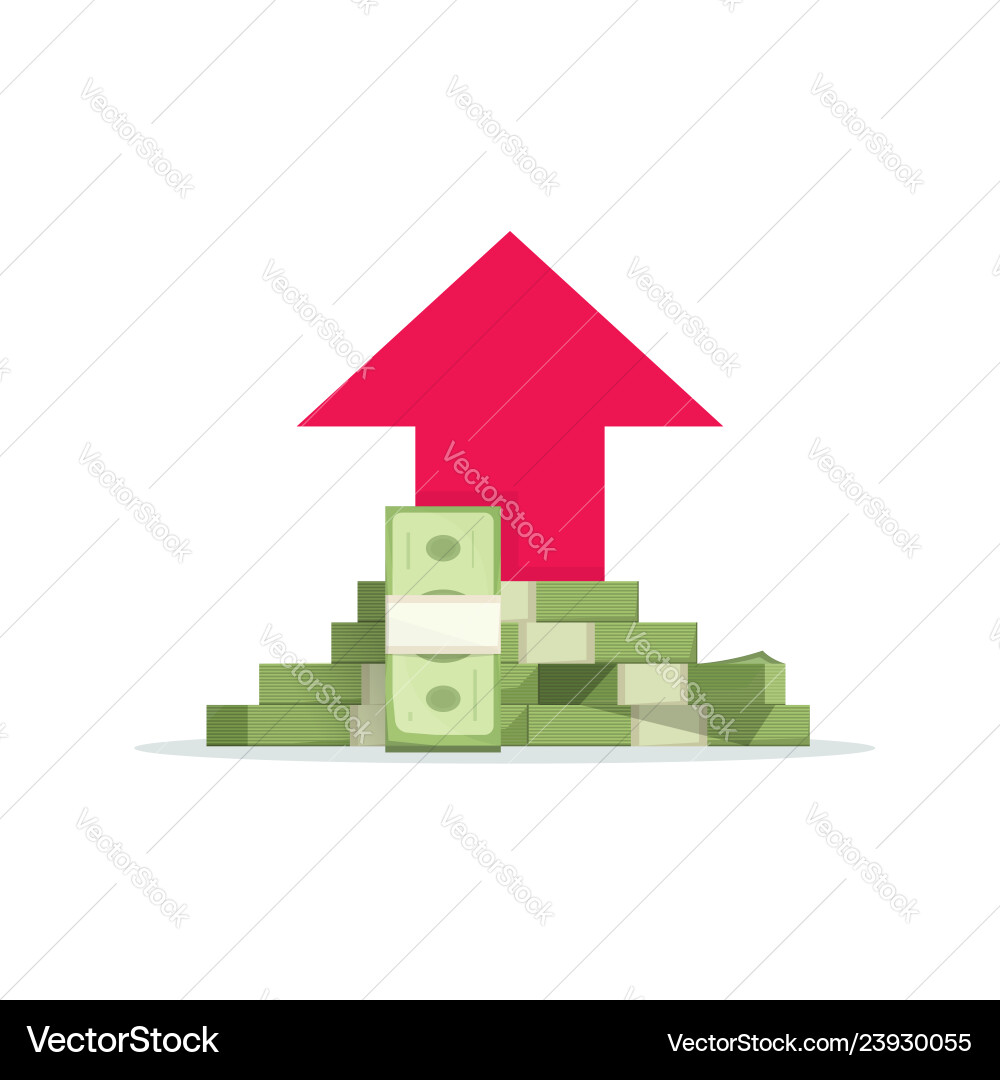Money Growth Chart Finance Royalty Free Vector Image