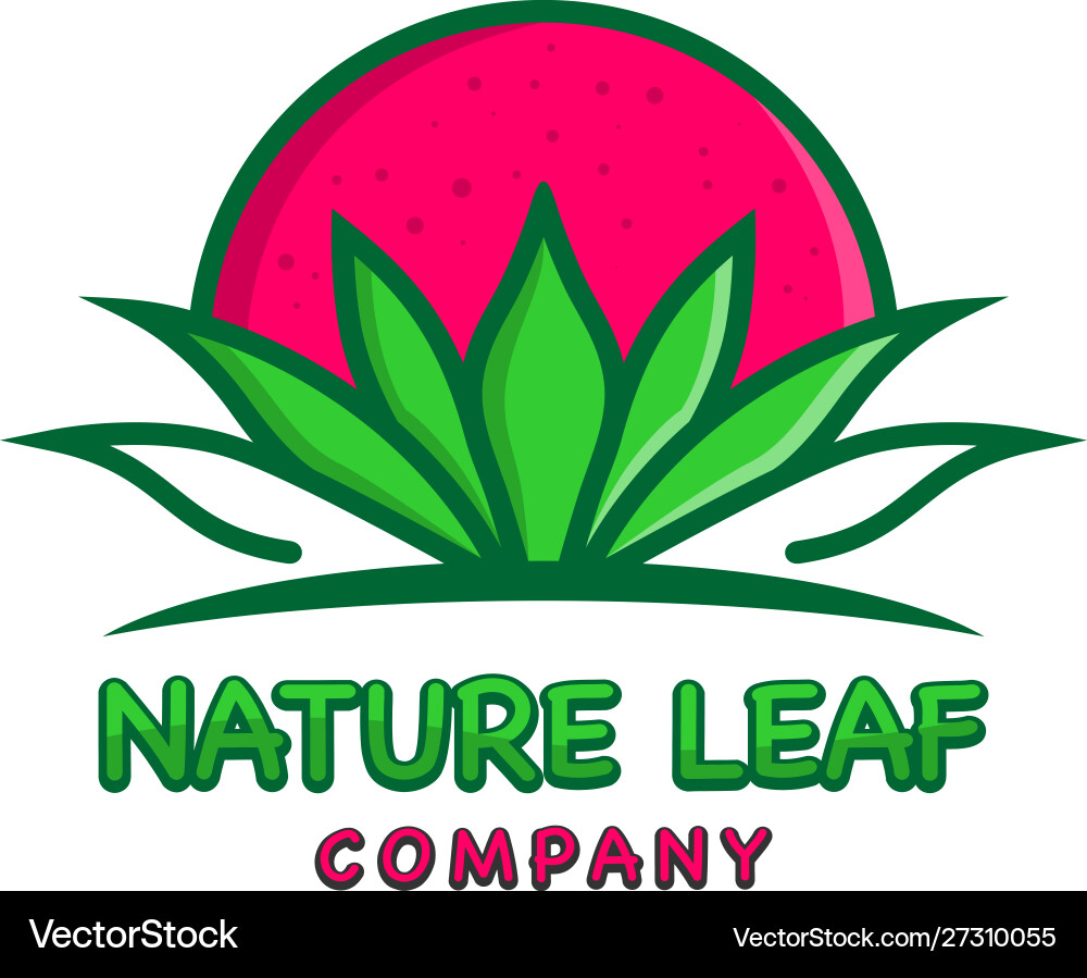 Natural leaf logo design template Royalty Free Vector Image