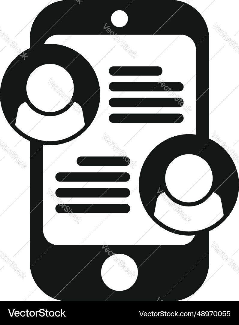 New group phone message icon simple speech Vector Image