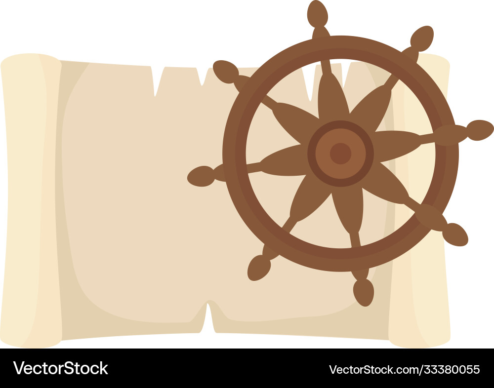 Paper with rudder design Royalty Free Vector Image
