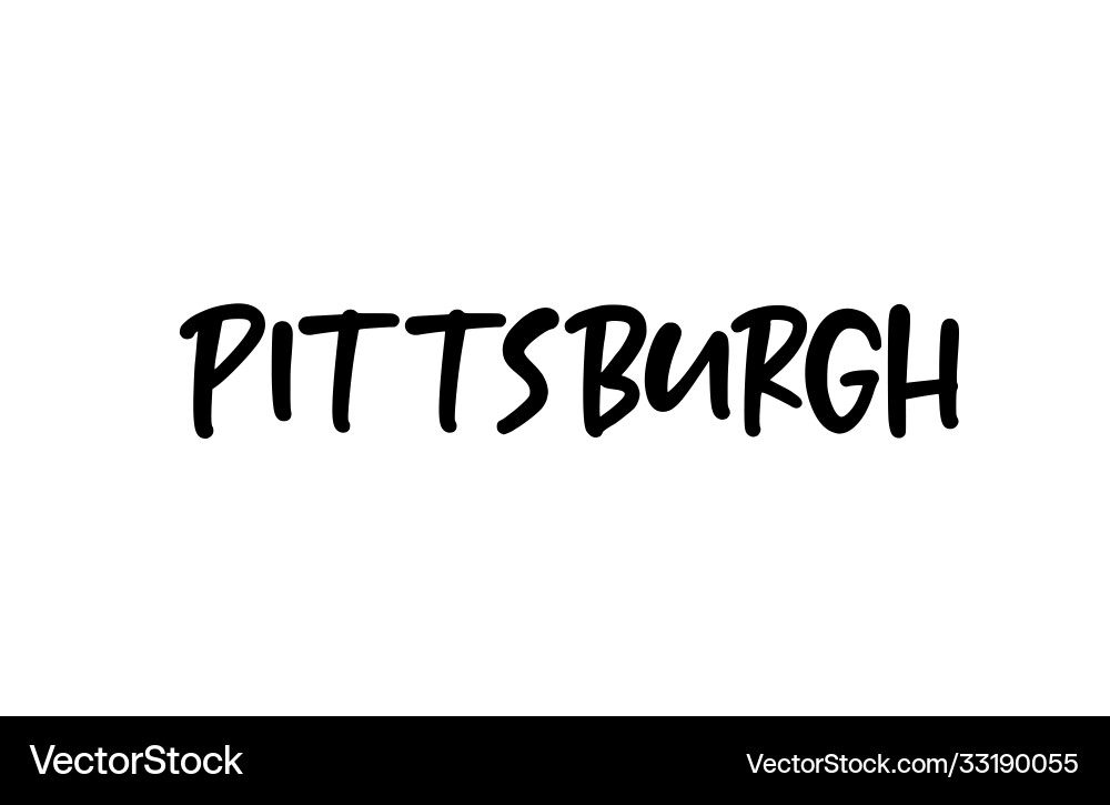 Pittsburgh city handwritten typography word text Vector Image