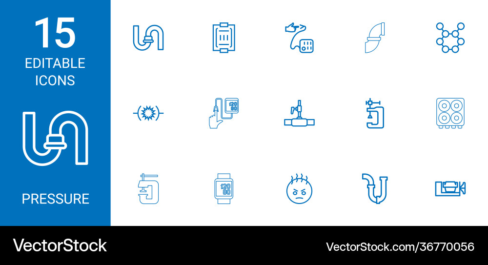 15 pressure icons Royalty Free Vector Image - VectorStock