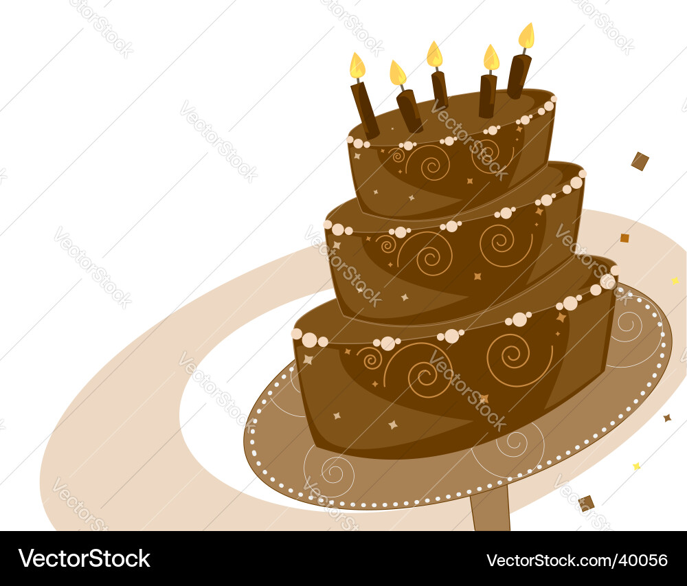 Birthday cake Royalty Free Vector Image - VectorStock