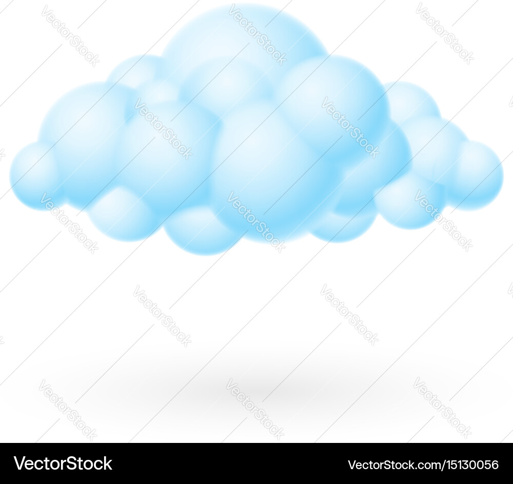 Bubble cloud icon on white background for design Vector Image