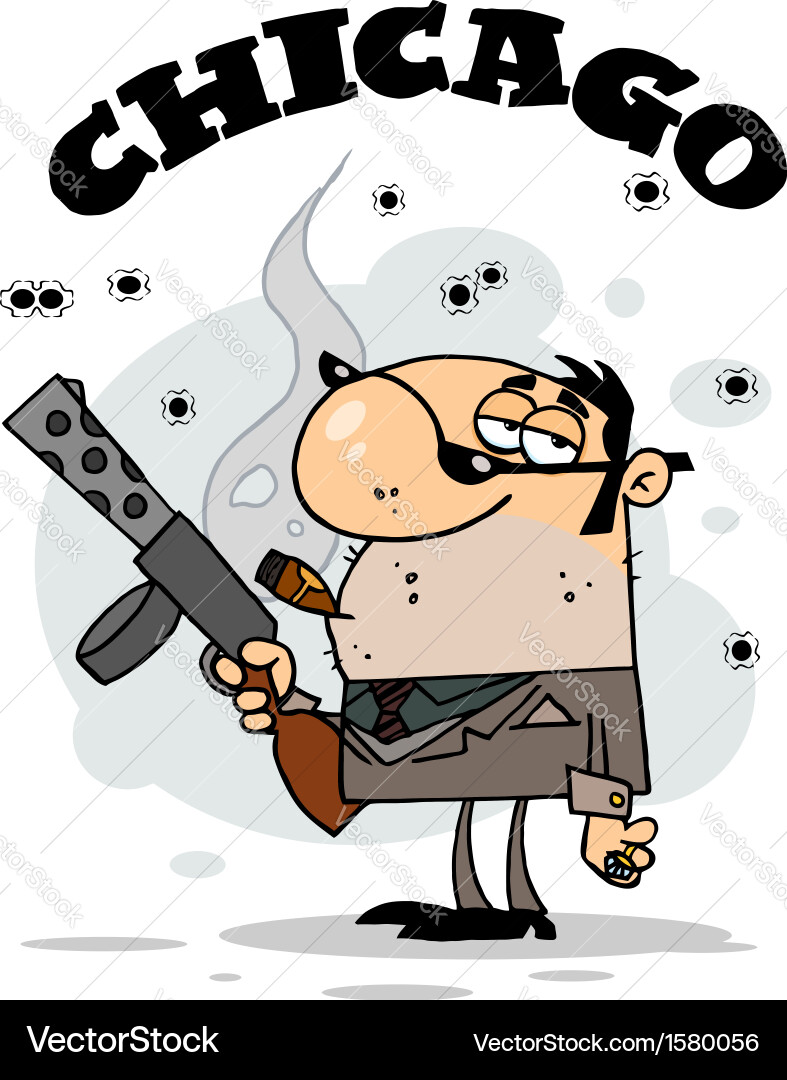 Cartoon gangster Royalty Free Vector Image - VectorStock
