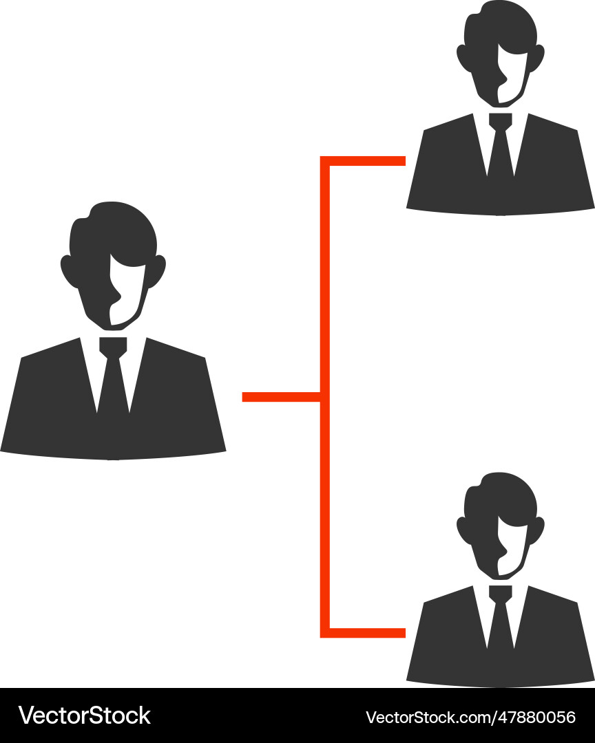 Corporate organization chart with business people Vector Image