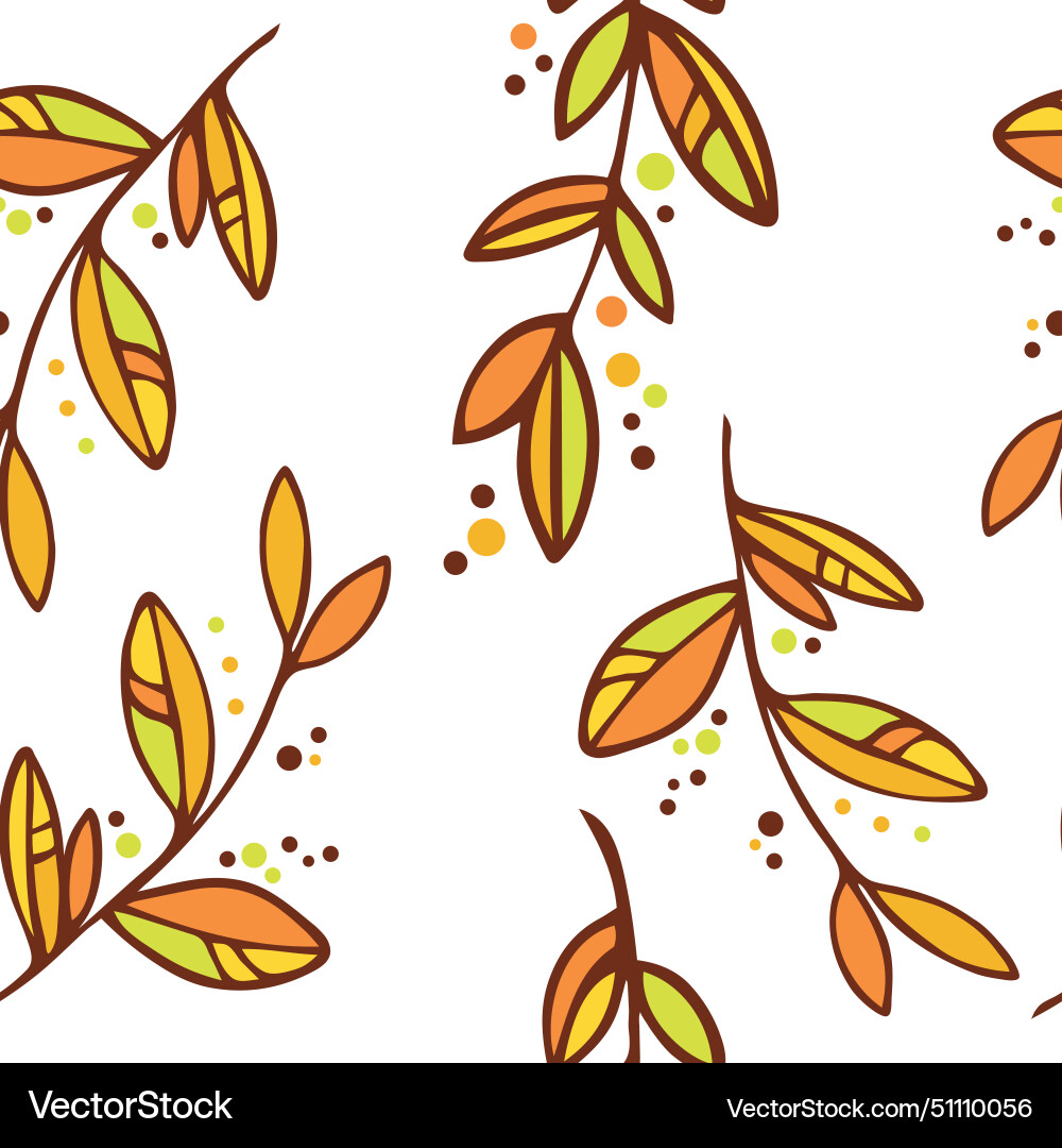 Decorative seamless green spring pattern Vector Image