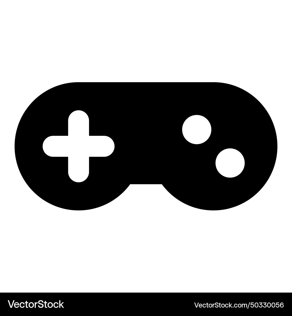 Gamepad flat icon isolated on white background Vector Image