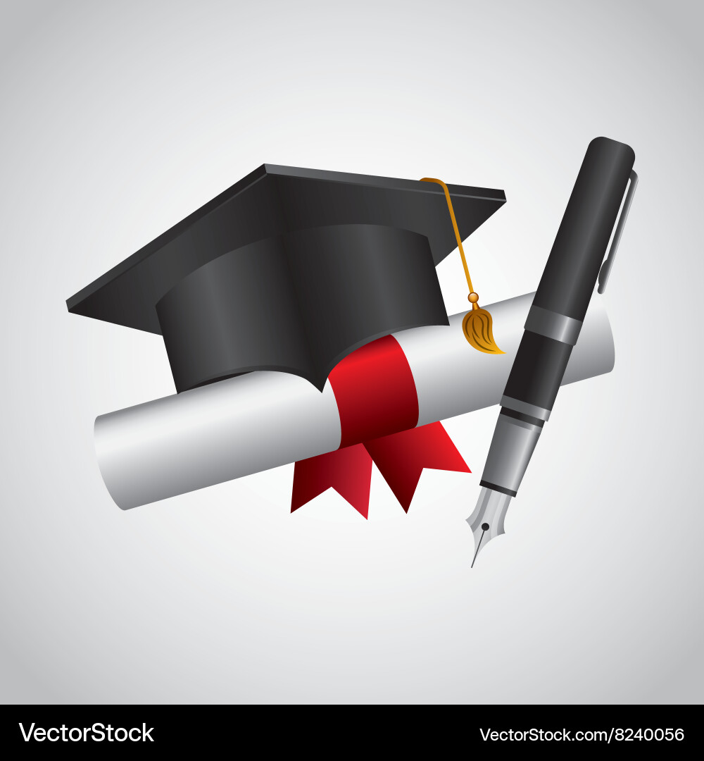Graduation celebration design Royalty Free Vector Image