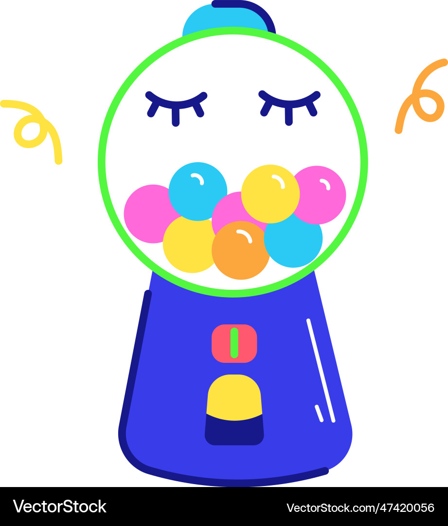 Gumball machine Royalty Free Vector Image - VectorStock