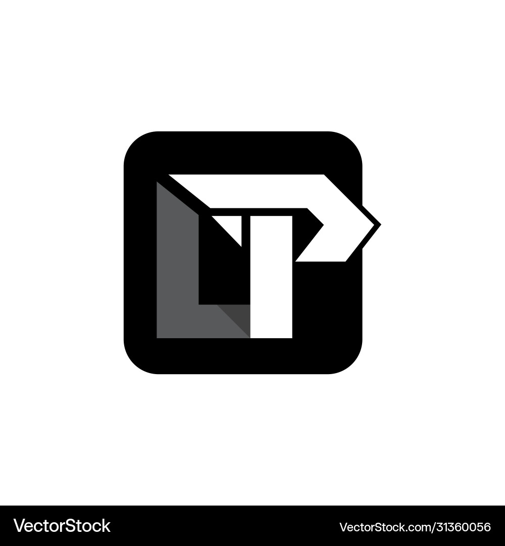 Initial letter lp rounded lowercase logoeps 10 Vector Image