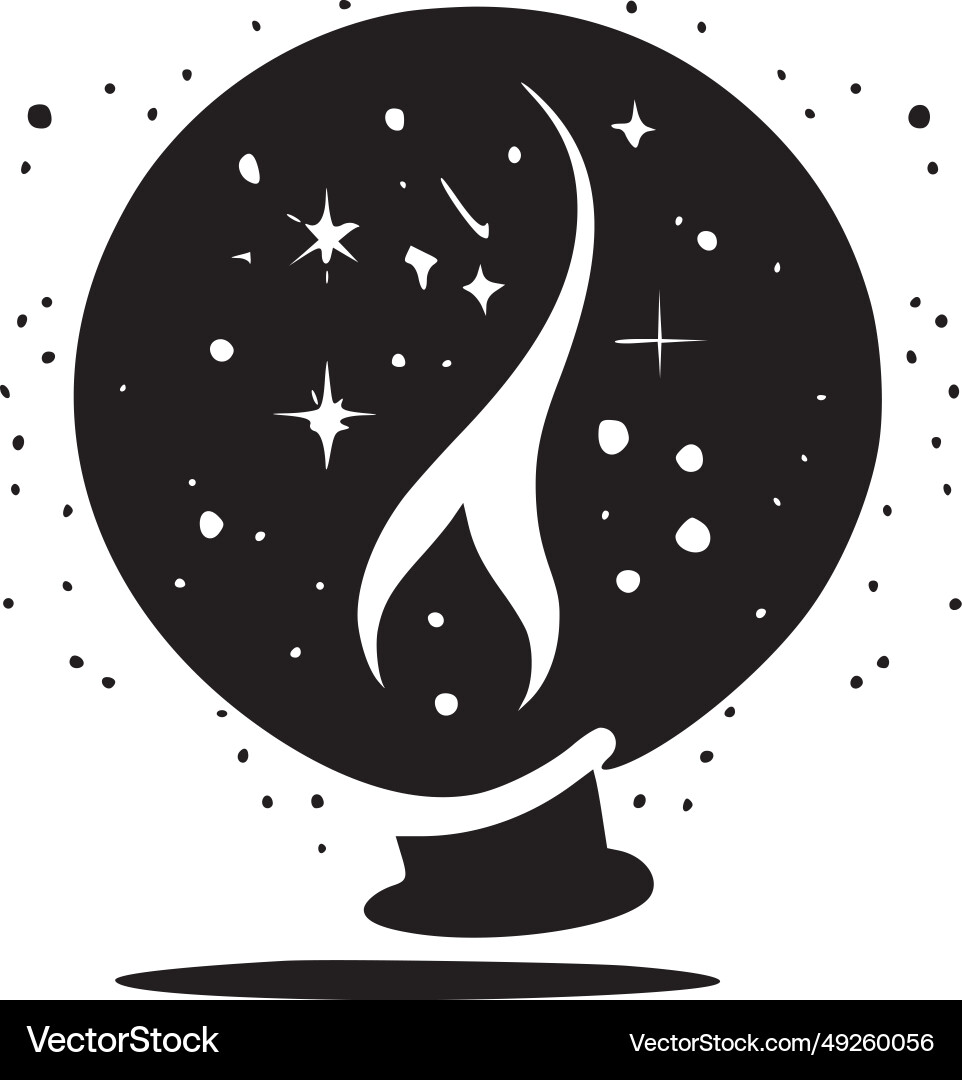 Magic - black and white Royalty Free Vector Image