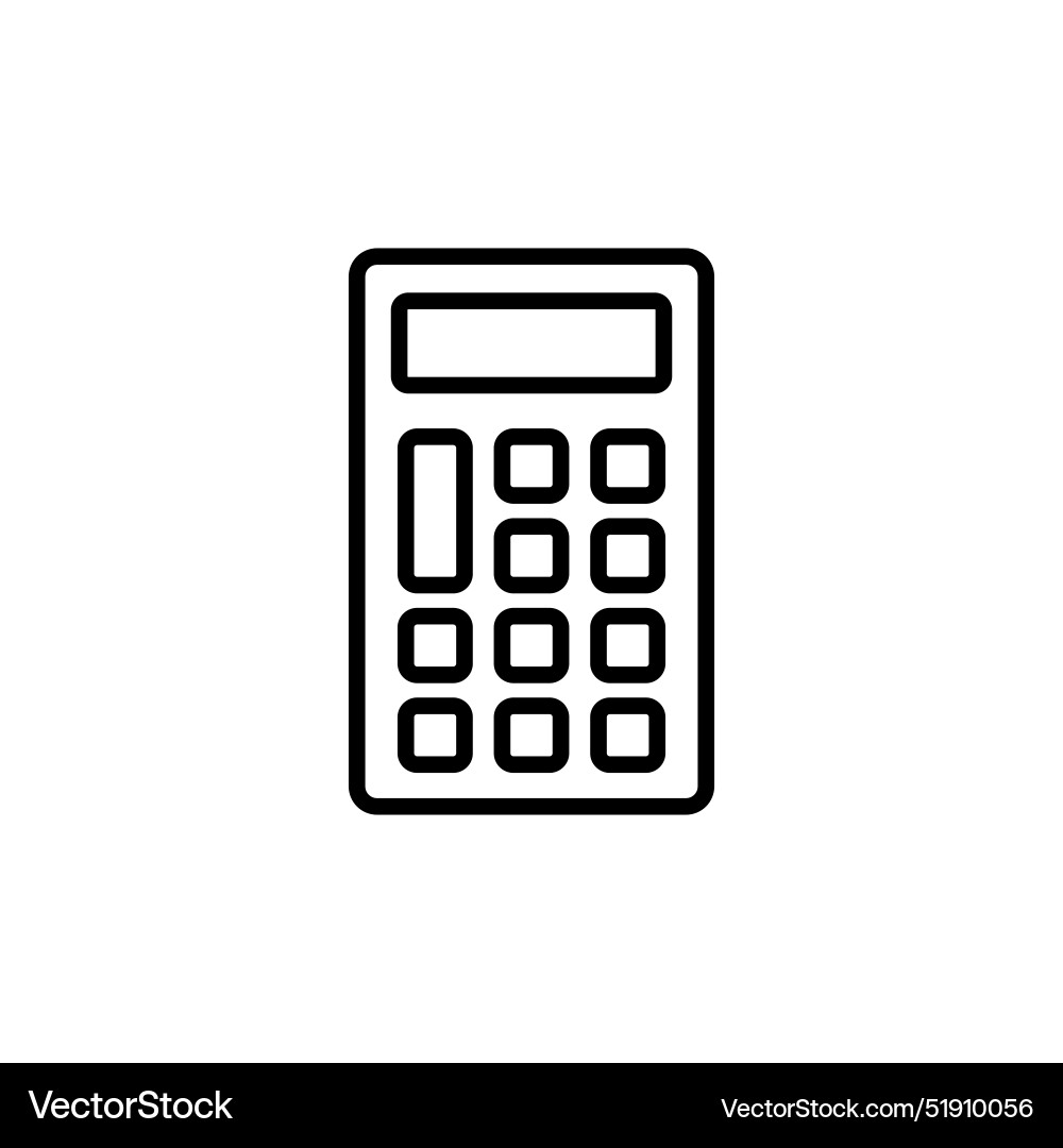 Mathematics calculator icon ideal for financial Vector Image