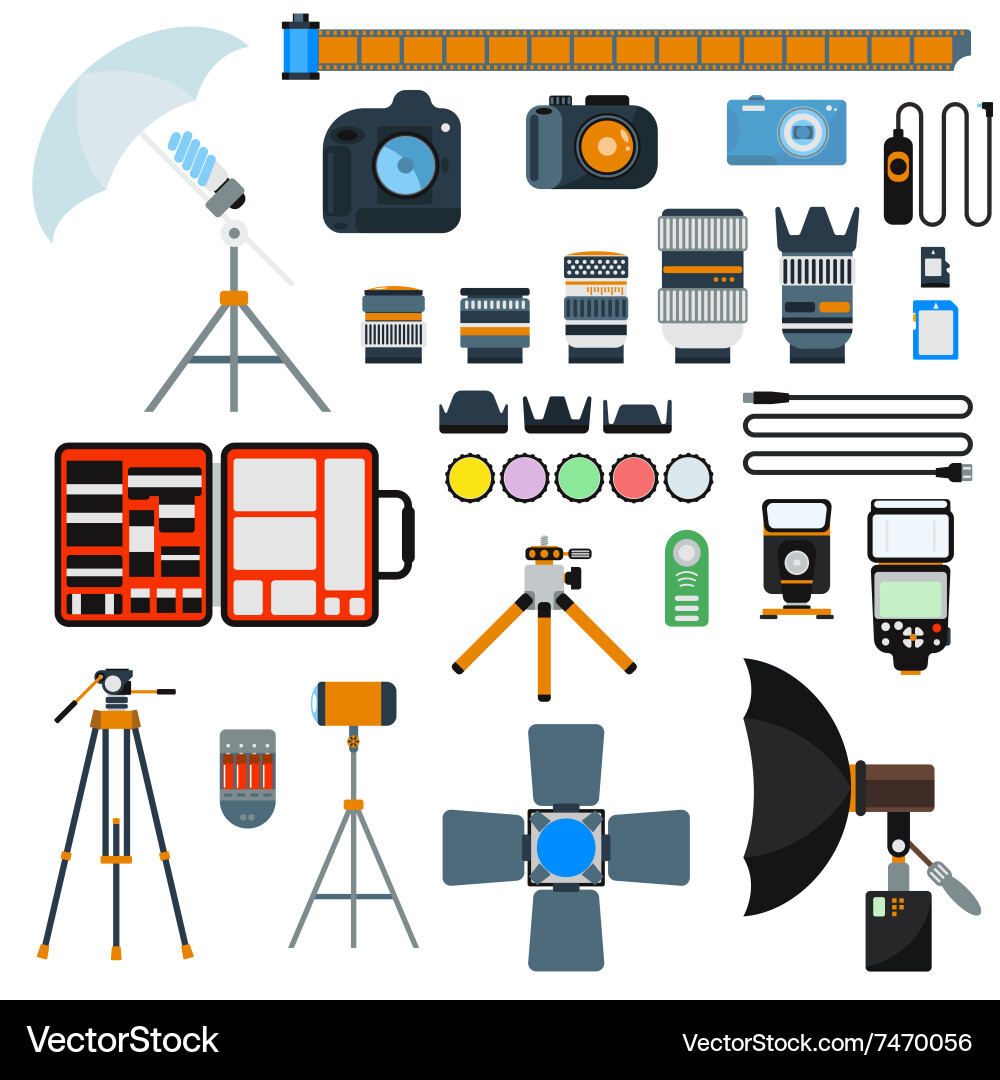 Foto-Icons Sammlung Lizenzfreies Vektorbild - VectorStock