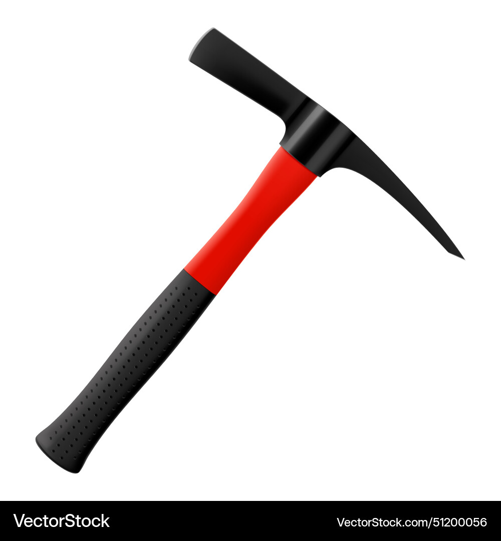 Pickaxe hammer isolated on white background rock Vector Image