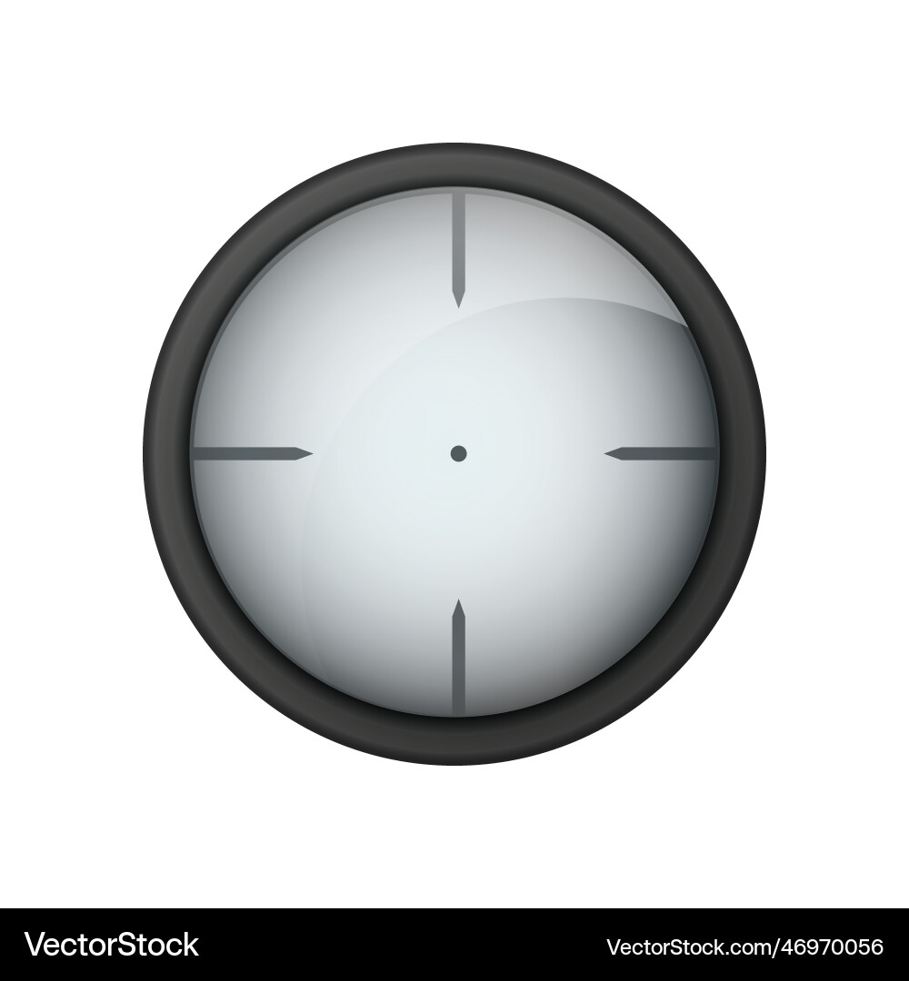 Realistic sniper sight scope Royalty Free Vector Image