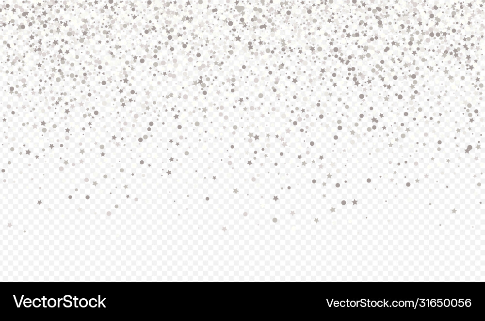 Silver splash falling transparent background Vector Image