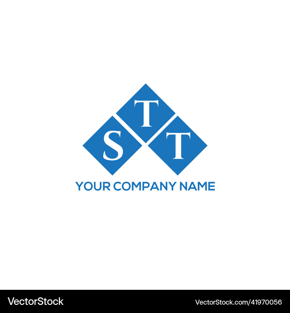 Stt letter logo design on white background Vector Image
