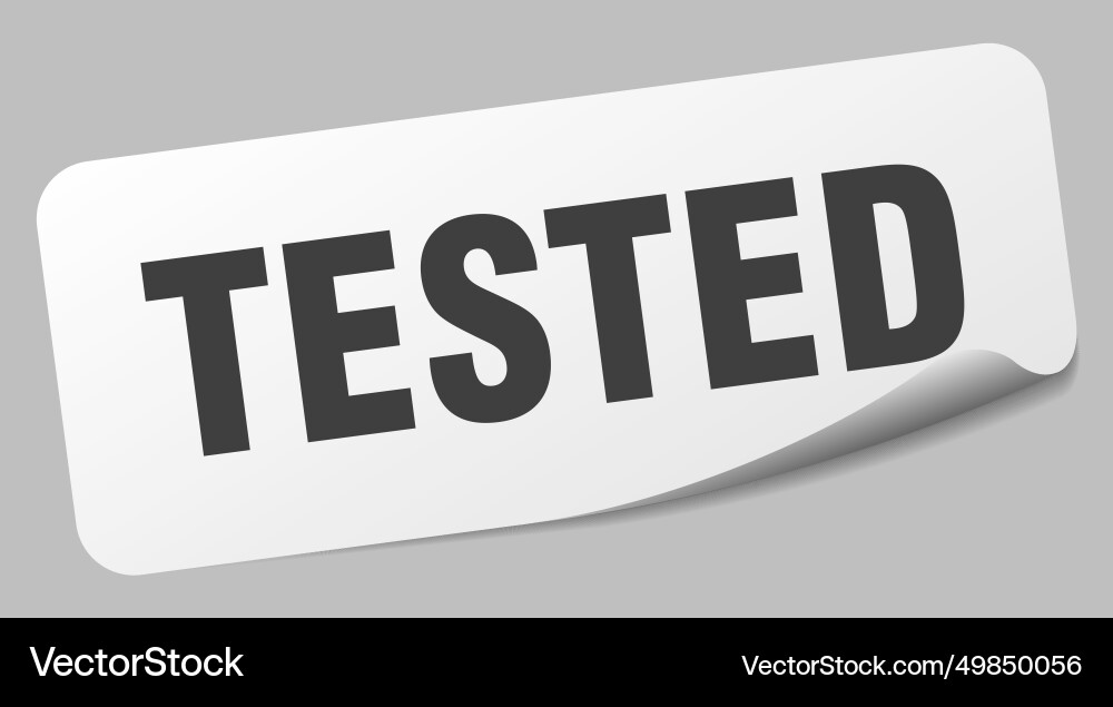 Tested sticker label Royalty Free Vector Image