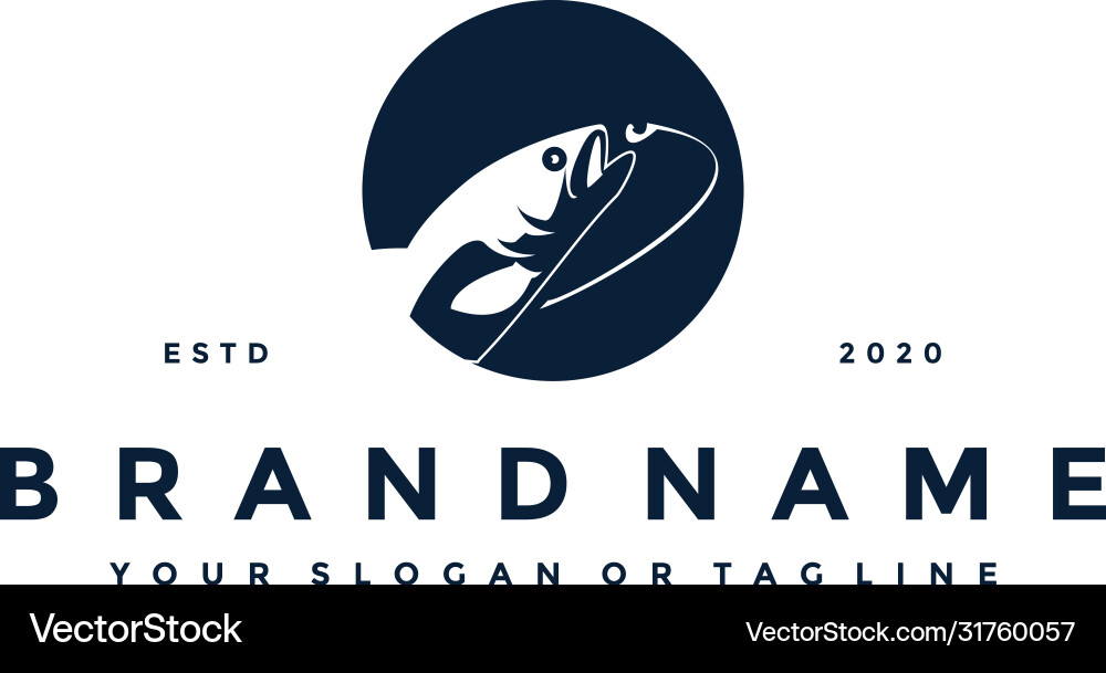 Aquatic Logo - Fish Motif Royalty Free Vector Image