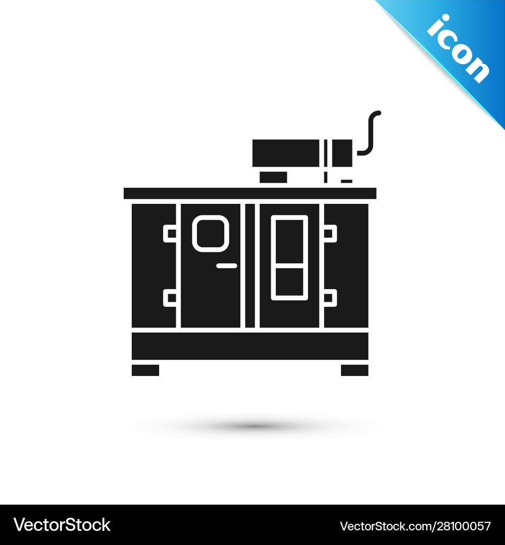Black diesel power generator icon isolated Vector Image