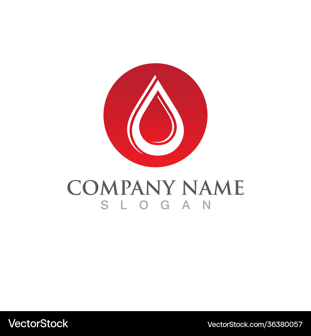 Blood drop logo Royalty Free Vector Image - VectorStock