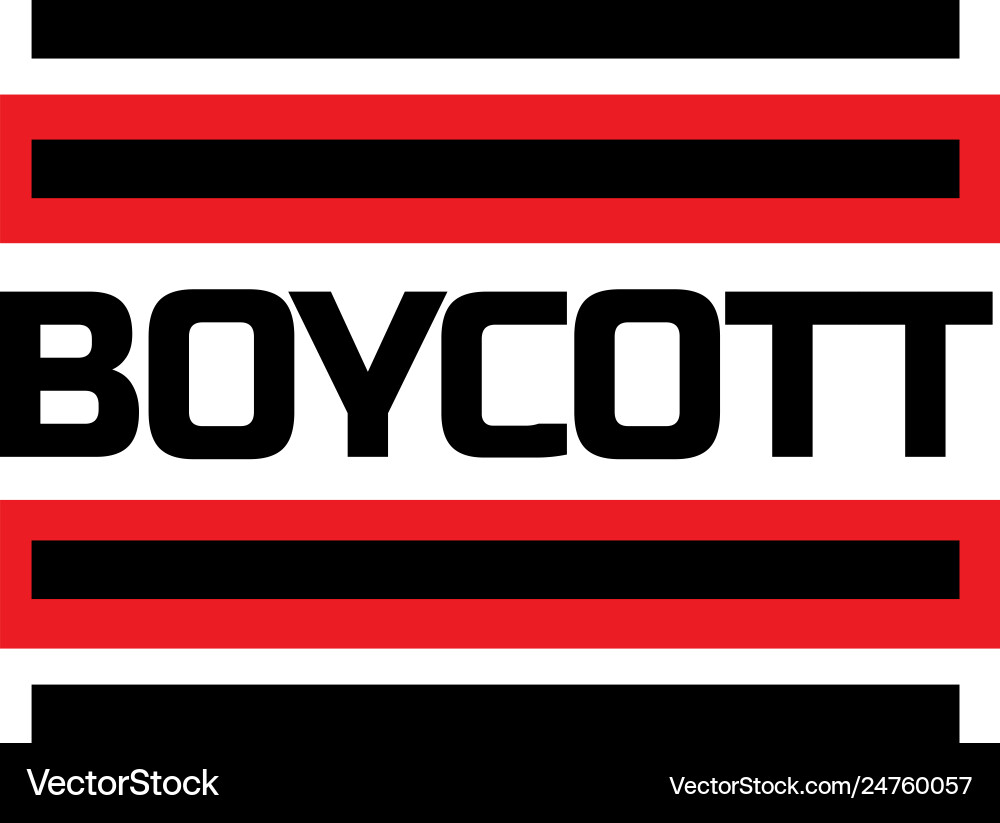 Boycott stamp on white Royalty Free Vector Image
