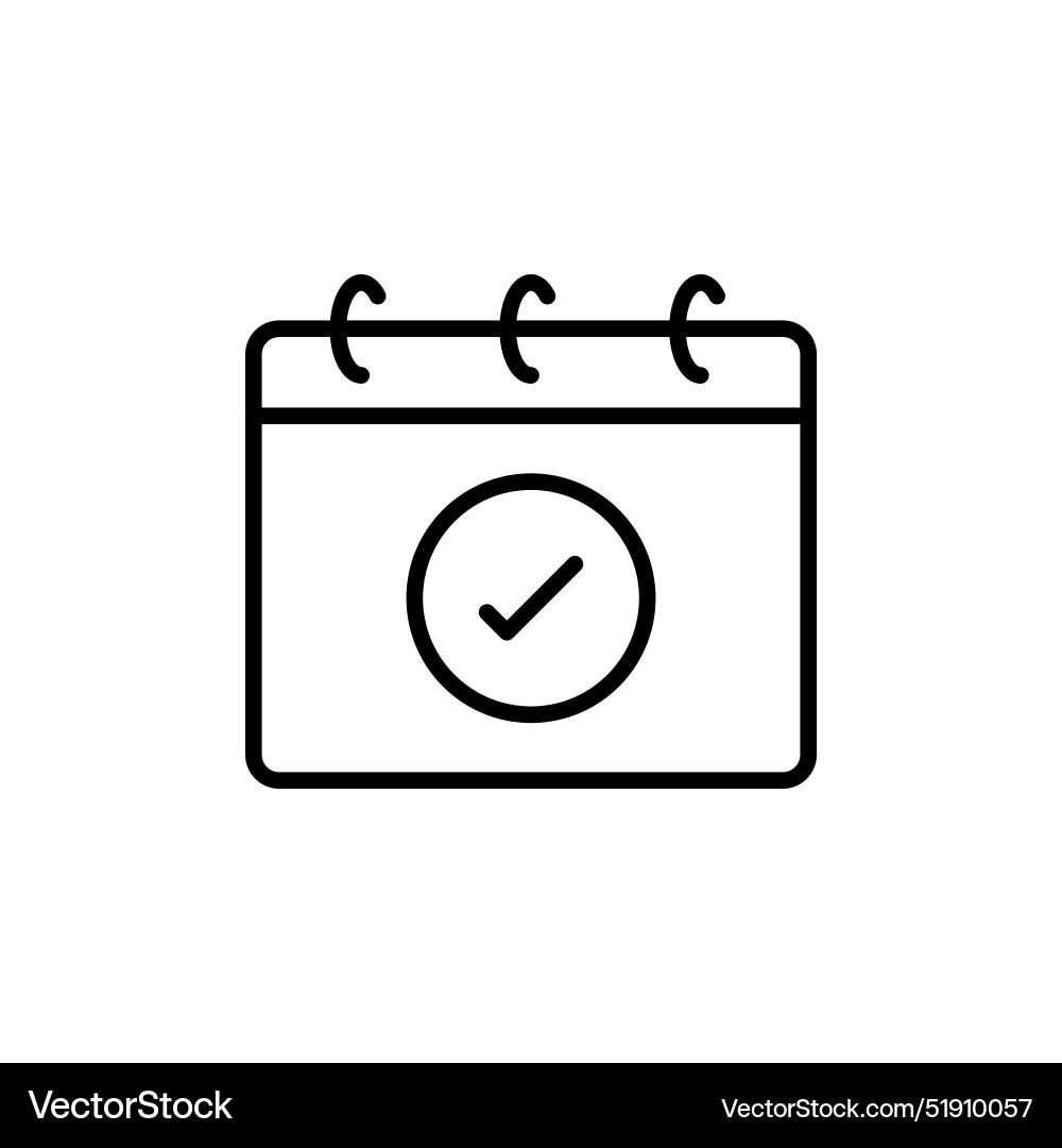 Calendar check icon perfect for scheduling Vector Image