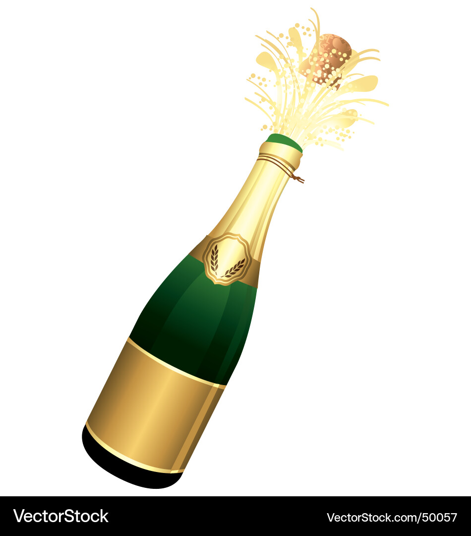 Champagne bottle Royalty Free Vector Image - VectorStock