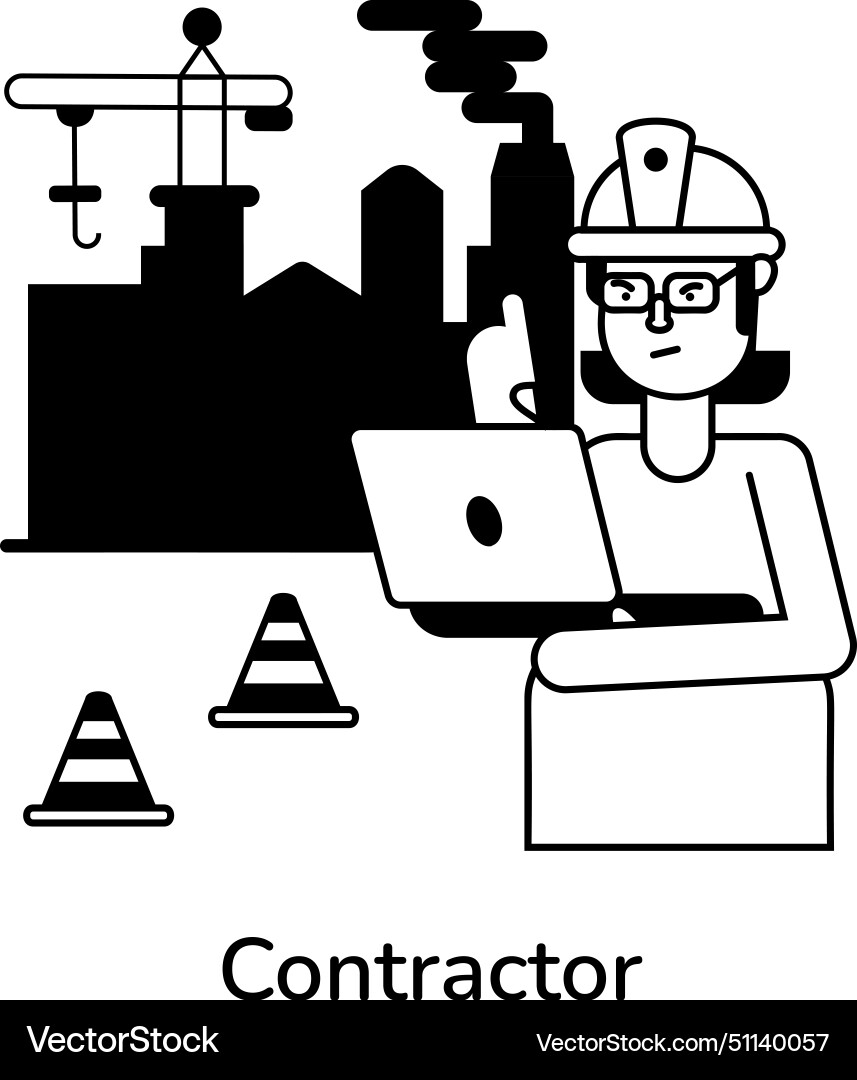 Contractor Royalty Free Vector Image - VectorStock