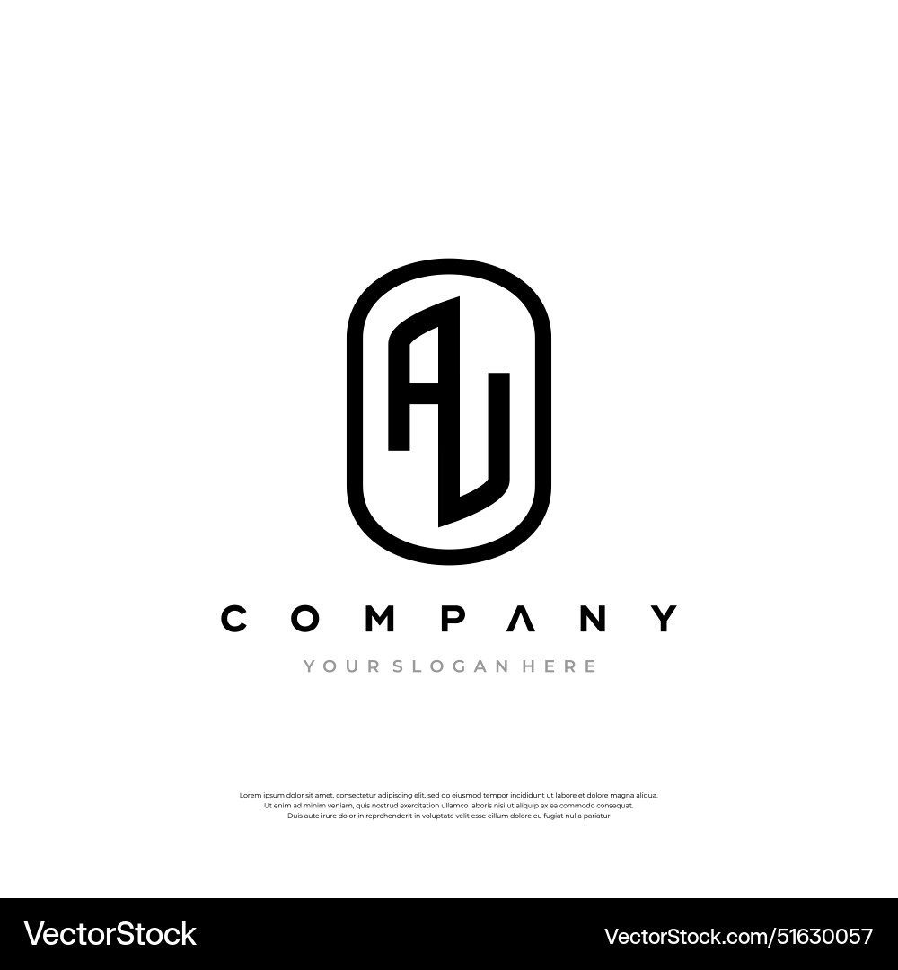 Elegant av monogram logo Royalty Free Vector Image