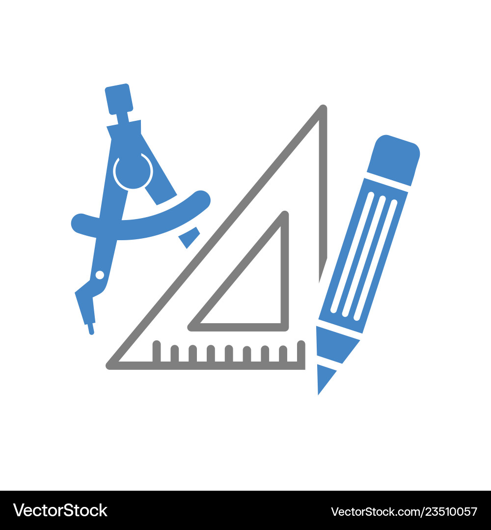 Engineering icon on white background for graphic Vector Image