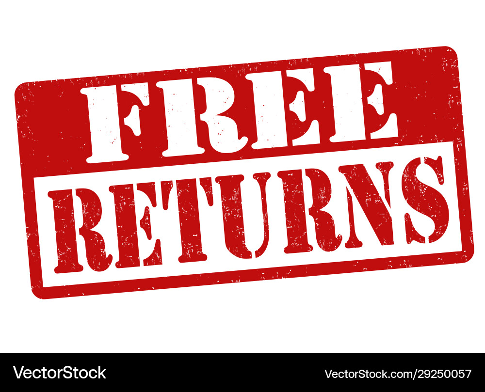 Free Returns Stamp - Shopping Royalty Free Vector Image